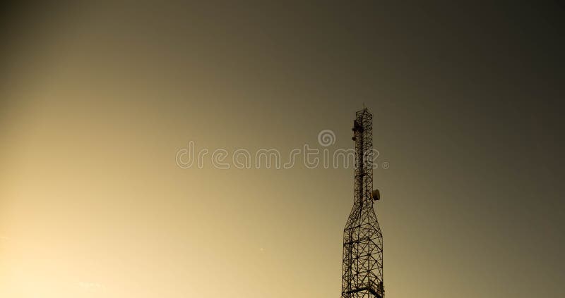The Cell Phone Communication and Data Tower 01 Stock Photo - Image of ...