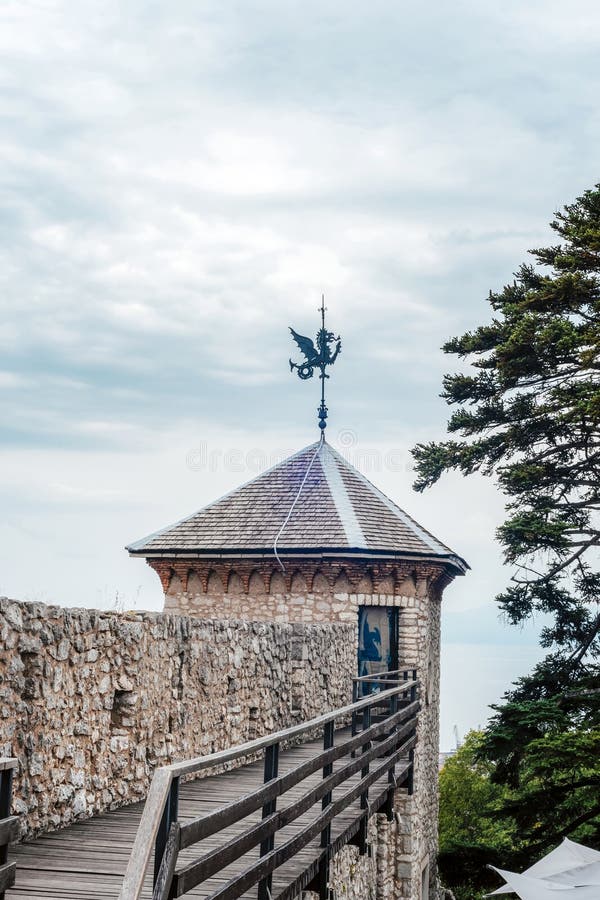 Tower of Trsat Castle in Rijeka, Croatia Stock Photo - Image of ...