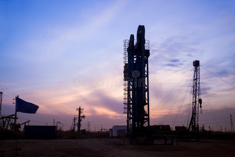 Tower type pumping unit stock photo. Image of construction - 174014528