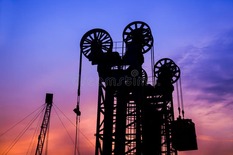 Tower type pumping unit stock image. Image of pumpjack - 174014627