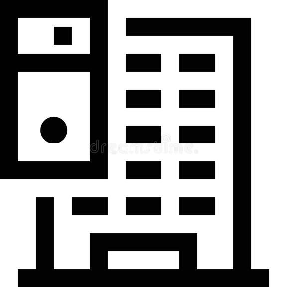 Tower Type Server in the Building Stock Image - Illustration of logo ...