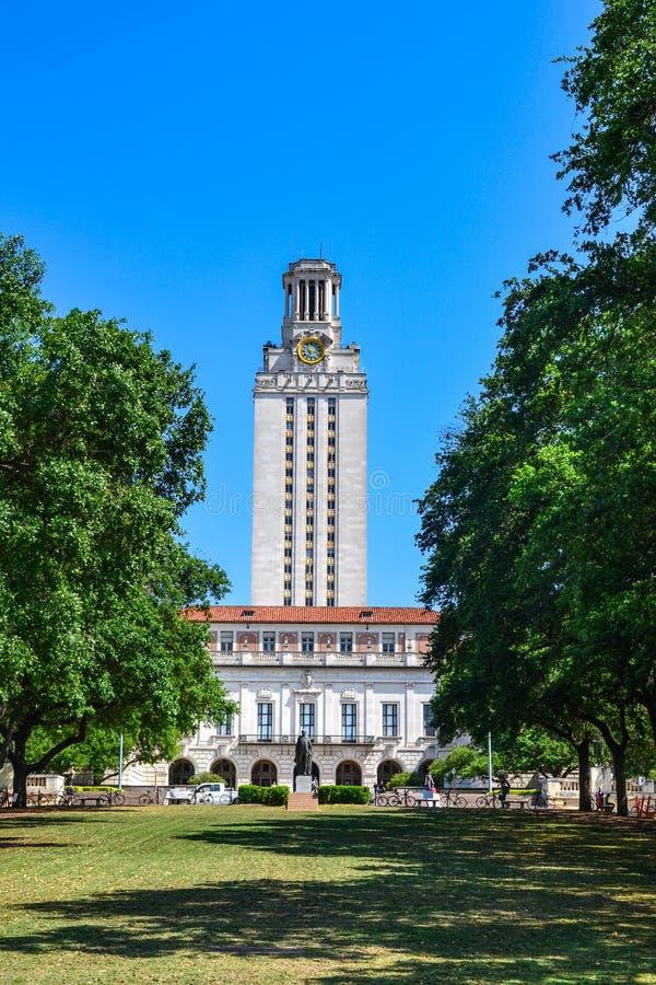 Tower on University of Texas Campus Stock Photo - Image of academic ...