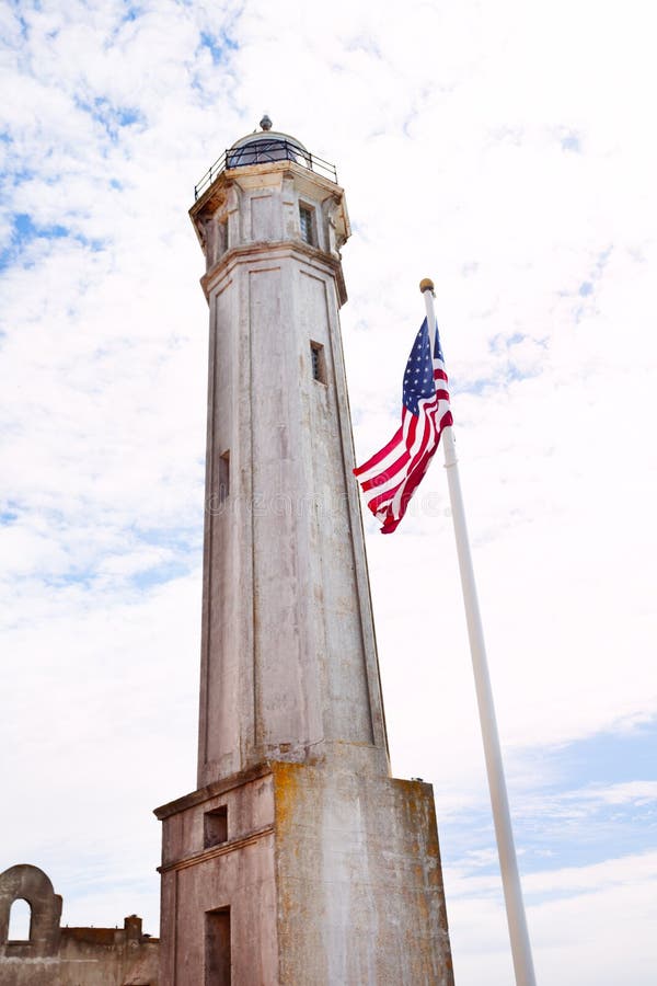 Alcatraz Island Lighthouse stock photo. Image of blue - 24233654