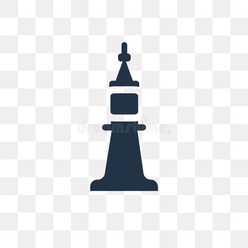 Tower Vector Icon Isolated on Transparent Background, Tower Tra Stock ...