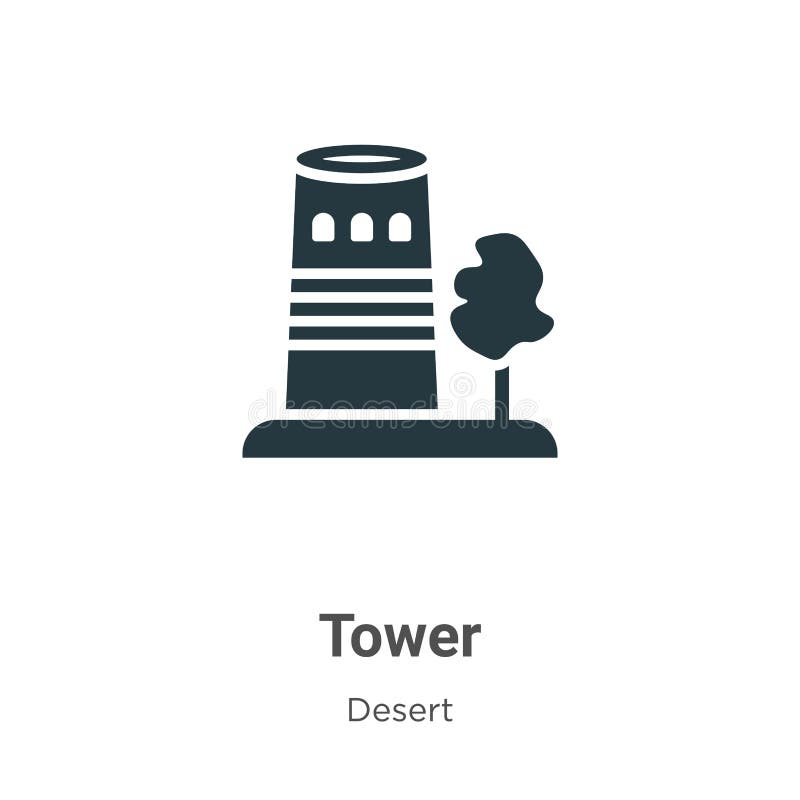 Tower Vector Icon on White Background. Flat Vector Tower Icon Symbol ...