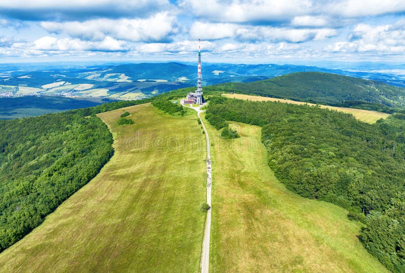 Tower in Velka Javorina from Drone, Slovakia Stock Photo - Image of ...