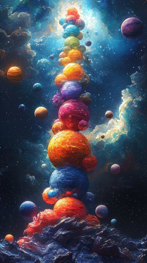 Tower Vibrant Planets Deep Space Fantasy Stock Photos - Free & Royalty-Free Stock Photos from ...
