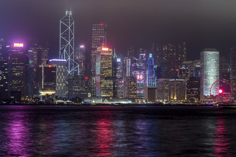 Hong Kong Skyline Victoria Gulf Editorial Photography - Image of ...