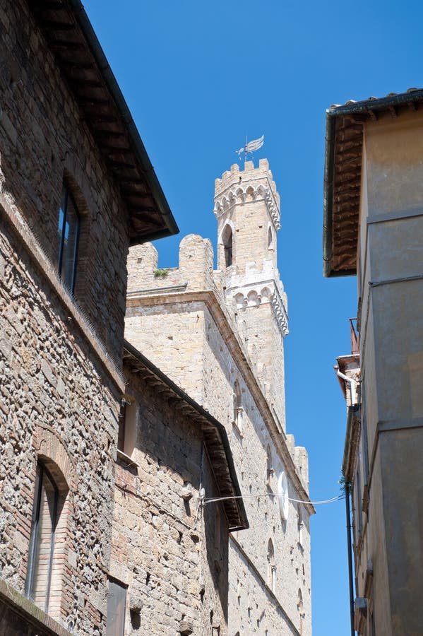 Tower in Volterra stock photo. Image of fortress, tourism - 20752706