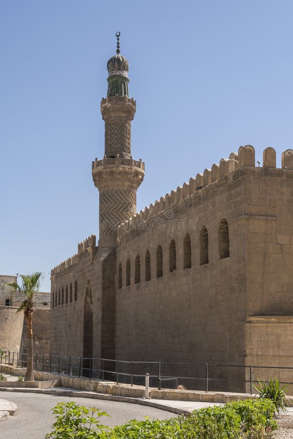 Tower with Wall of the Citadel in the City Center of Cairo Stock Photo ...