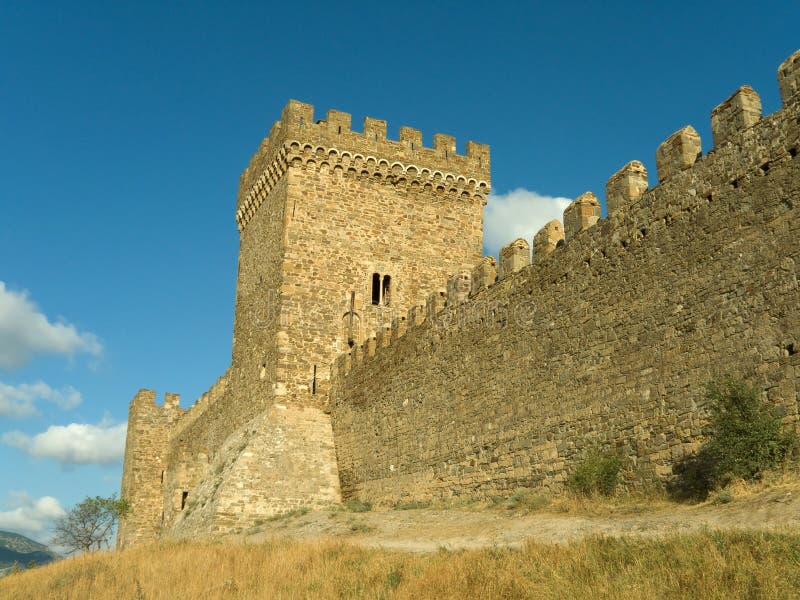 A Tower and the Wall of Biljarda - Cetinje - Montenegro Stock Image ...