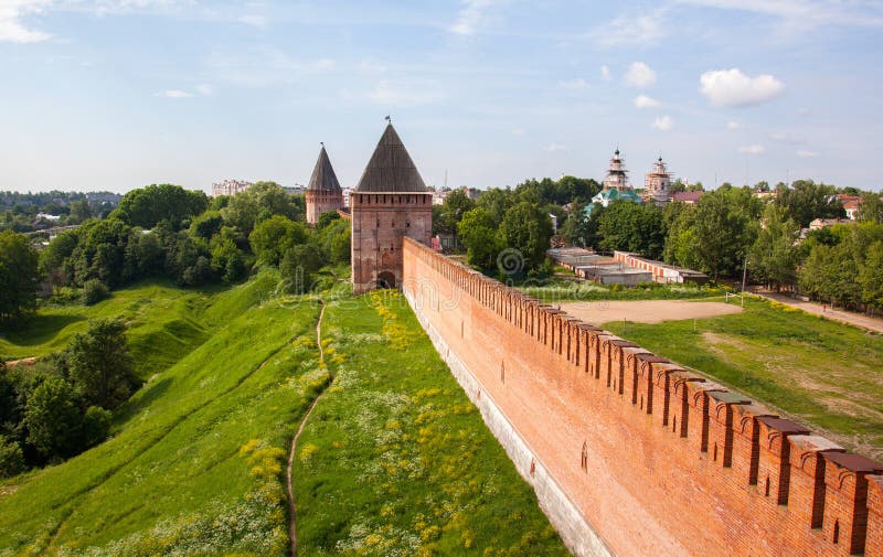 Tower and Wall of the Kremlin Stock Photo - Image of citadel, fort ...