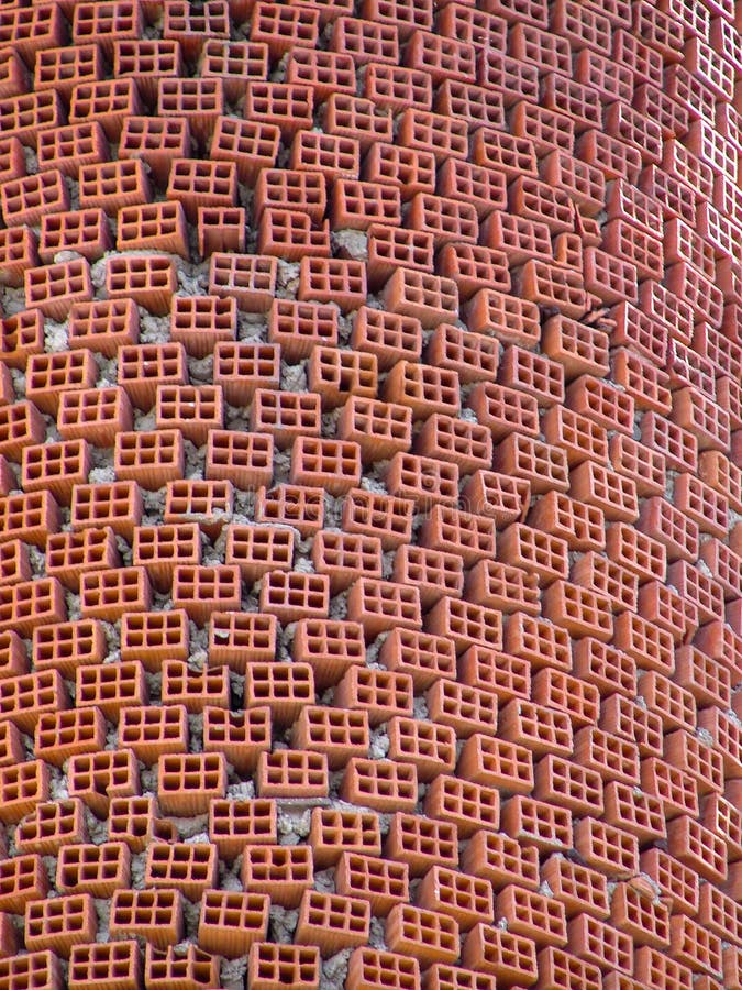 Bricks wall round tower stock image. Image of architecture - 125527587