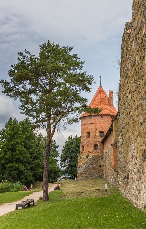 The Red-brick Castle Next To the Great Pond in the the Catherine Palace ...