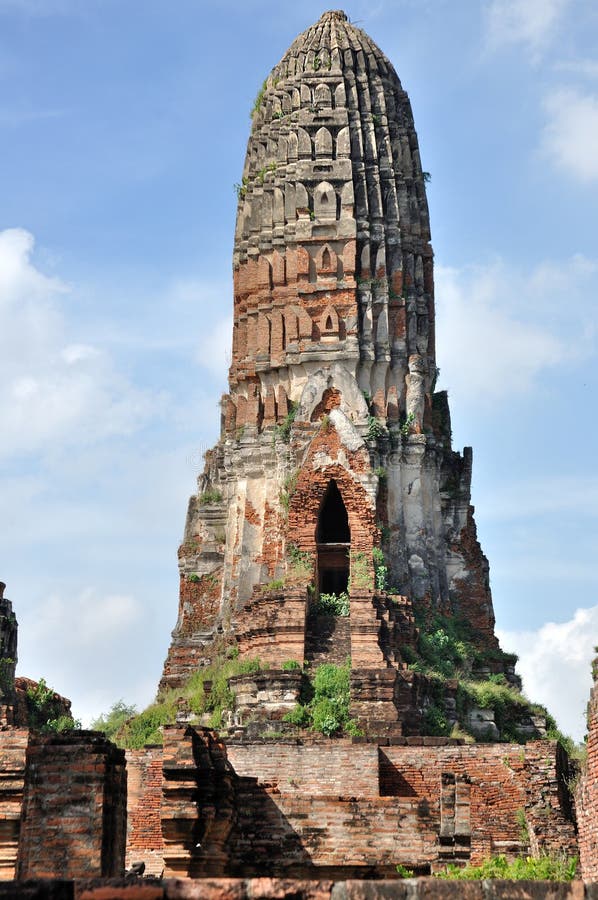 Tower at Wat Phra Ram stock image. Image of chedi, ayuthaya - 29556501