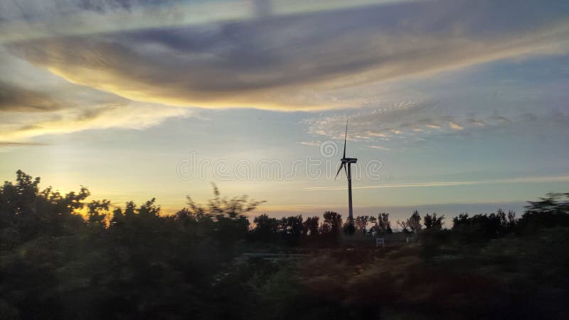 Tower Wind with Cloud in Evening Stock Photo - Image of wind, cloud ...