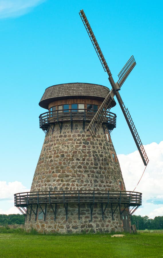 Tower windmill. stock image. Image of european, sightseeing - 96735415