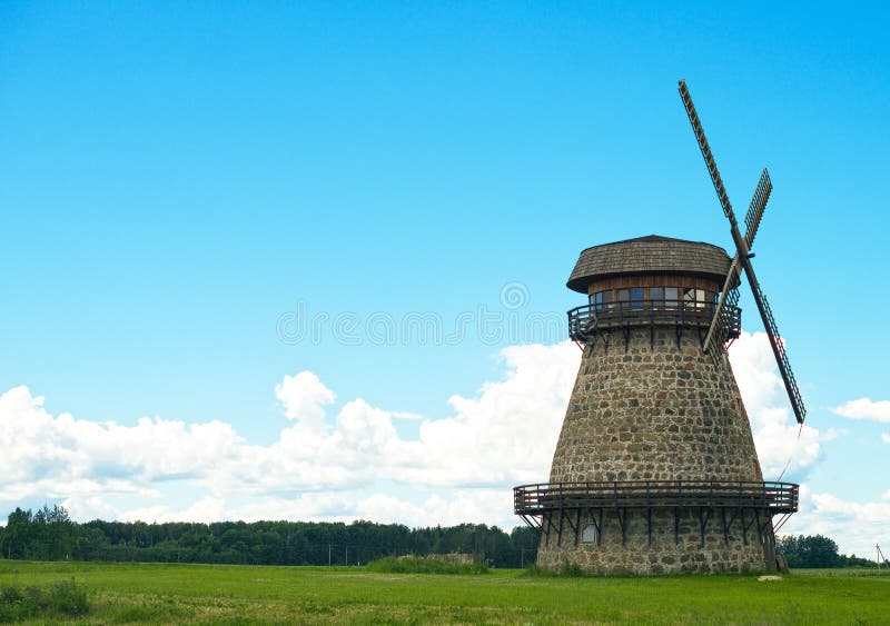 Tower windmill. stock photo. Image of environment, space - 96735490