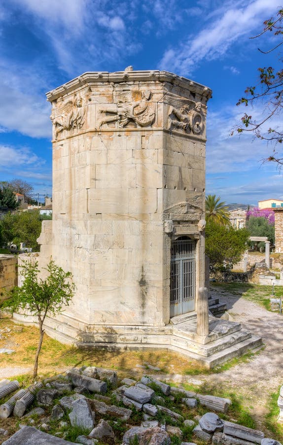 Tower of the Winds, Athens, Greece Stock Image - Image of greece, clock ...