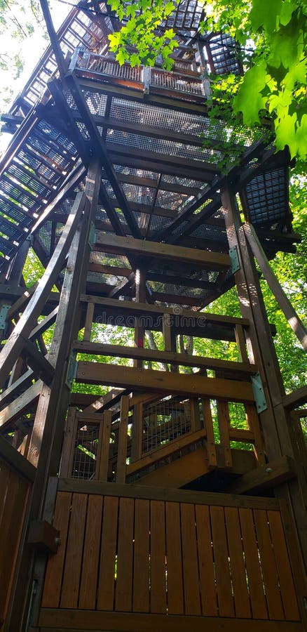 The Holden Arboretum Tower in Kirtland, Ohio Stock Image - Image of ...