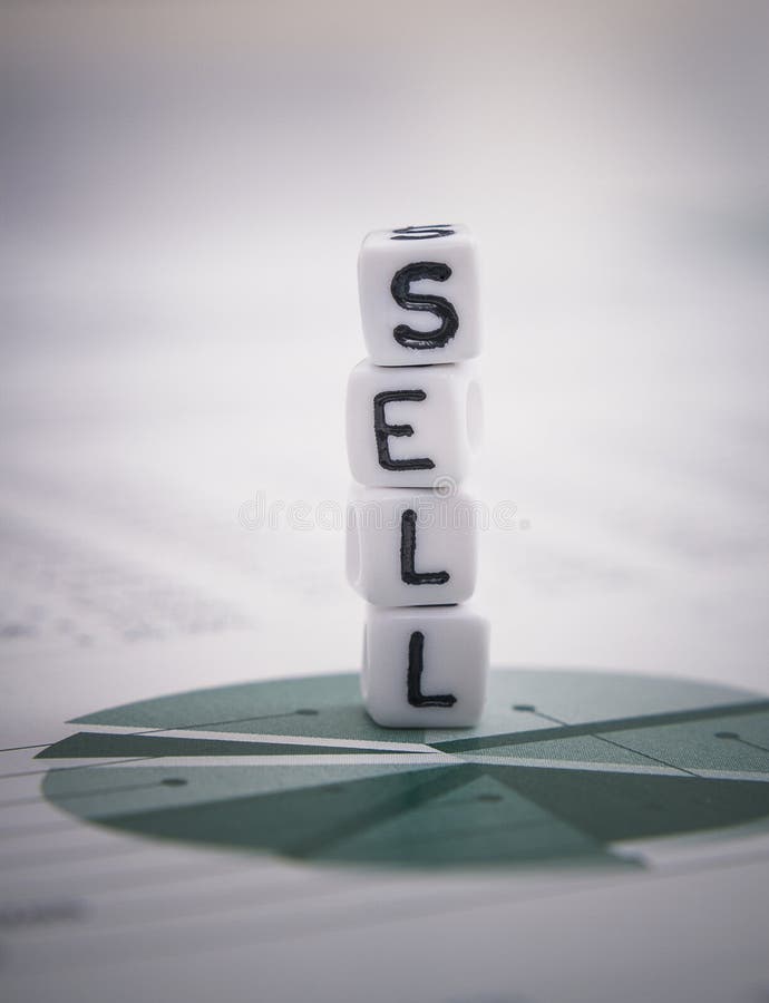 The Word `sell` Written with Metal Decorative Letters, Black Backward ...