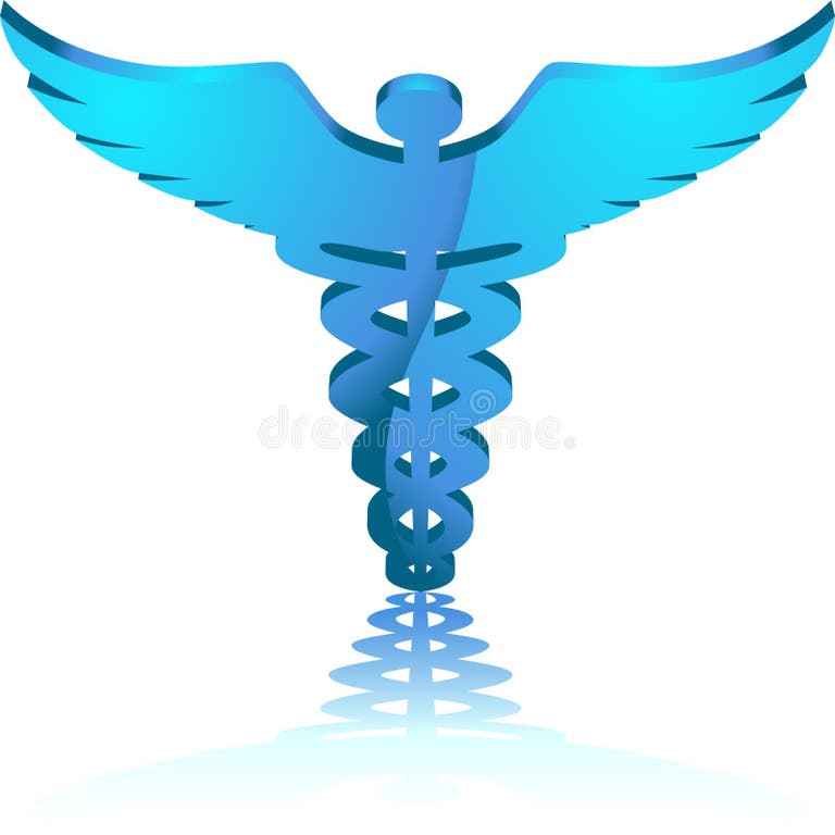 Caduceus Medical Symbol Blue Background Stock Illustrations – 1,065 ...