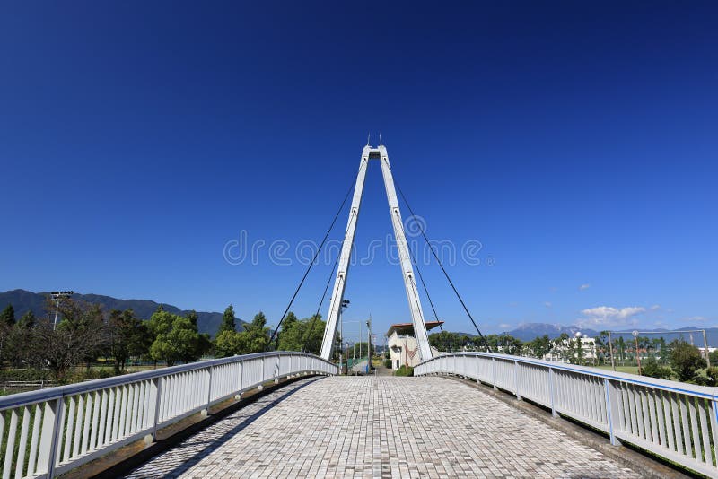 Towering Bridge in Ogaki City,Japan Stock Photo - Image of city ...