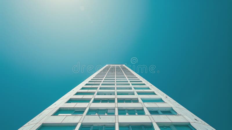 Towering Building with Numerous Windows Stock Photo - Image of ...
