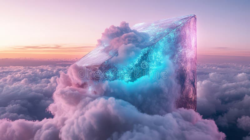 A Towering Building Rises Above the Clouds, Creating a Striking and ...
