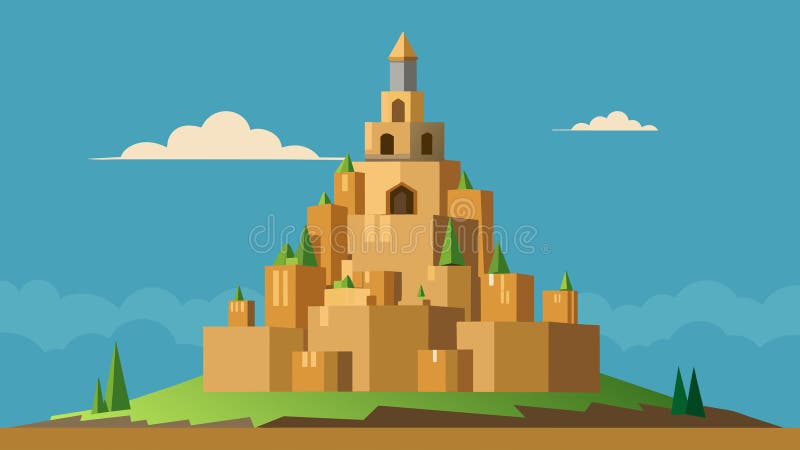 A Towering Castle Constructed from Recycled Cardboard Boxes Serving As ...