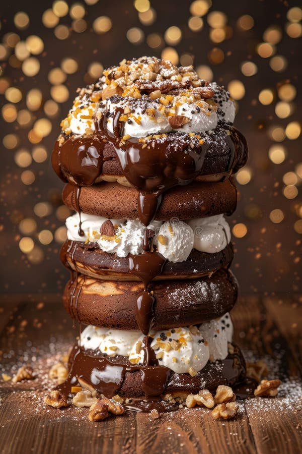 Towering Chocolate and Hazelnut Dream a Decadent Dessert Stack for ...