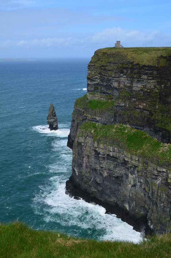 Towering Sea Cliffs at Neist Point Lighthouse in Scotland Stock Photo ...