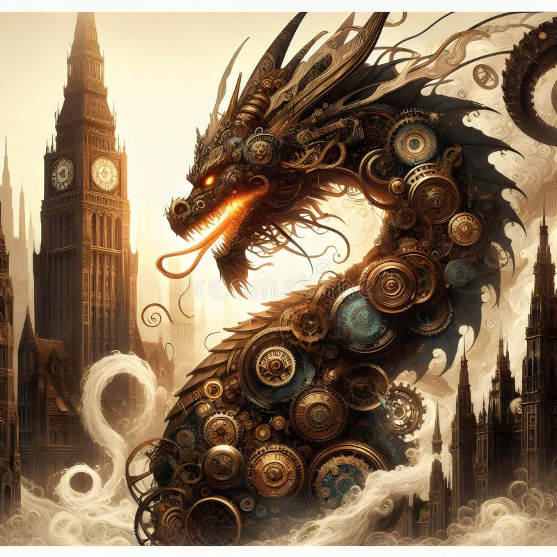 Clockwork Dragon Stock Illustrations – 20 Clockwork Dragon Stock ...