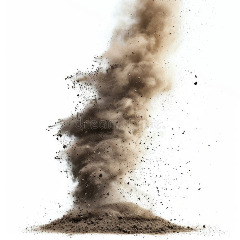 A Towering Cloud of Volcanic Ash Rises Dramatically Against a Stark ...