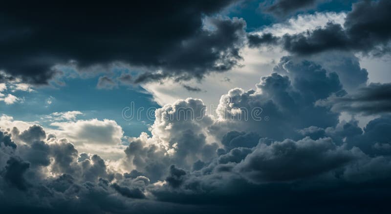 Towering Cumulus Clouds Dominate the Sky, Showcasing a Dramatic ...