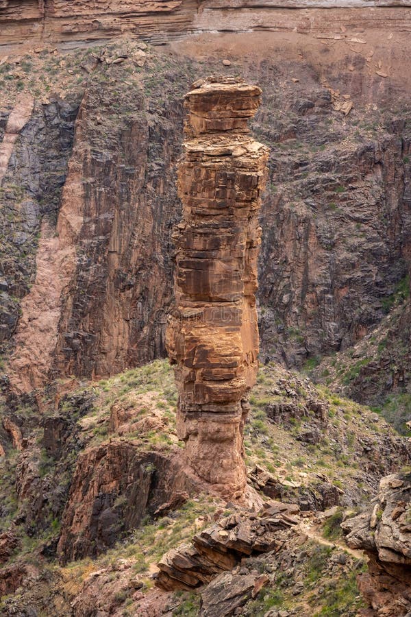 Towering Formation in Monument Creek Stock Image - Image of golden ...