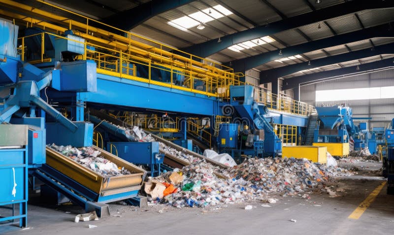 A Towering Heap of Waste Inside an Abandoned Structure Stock ...