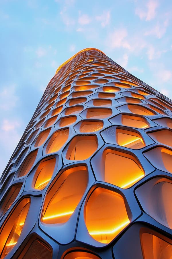 A Striking Honeycomb Skyscraper Reaching Towards the Sky with ...