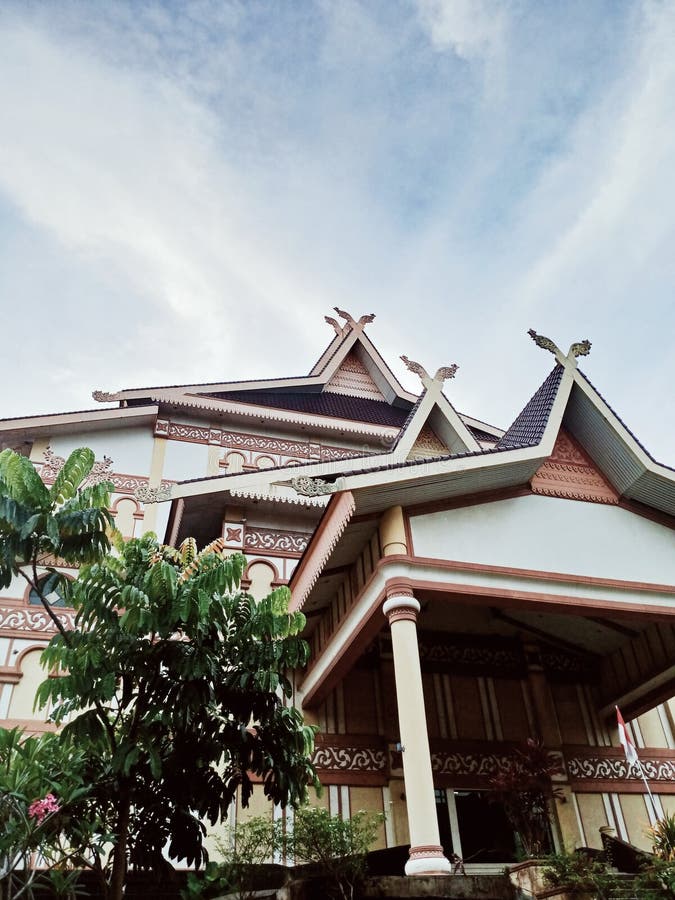 Towering Malay Traditional House Stock Image - Image of town, tree ...