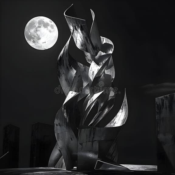 Towering Metallic Sculptures Striking Interplay of Light and Shadow in Experimental Modernist ...