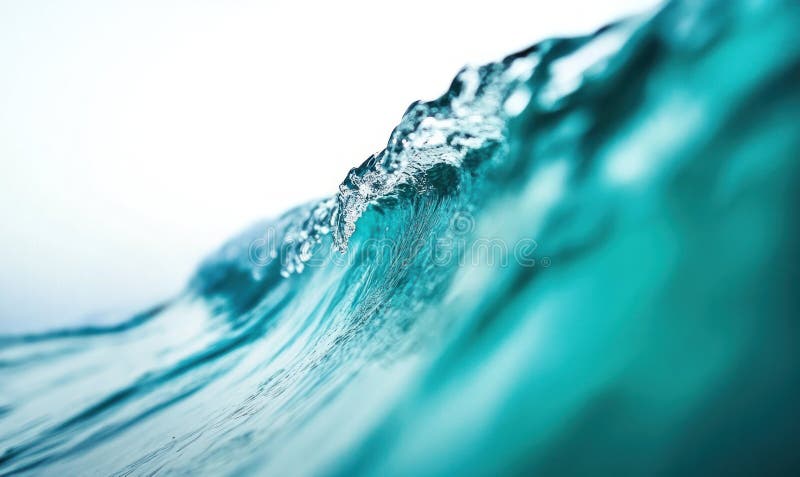 Towering Ocean Wave Crest with Splashes Stock Illustration ...