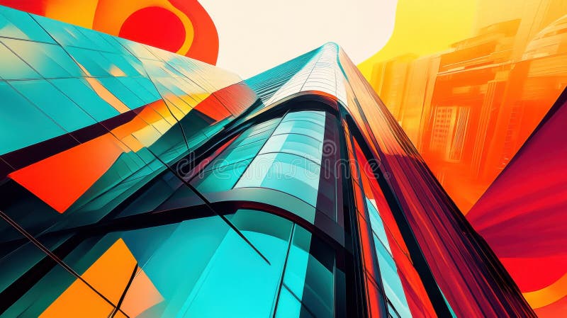 A Towering Office Building with a Smooth, Glass Exterior Stock ...