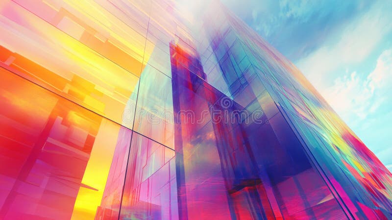 A Towering Office Building with a Smooth, Glass Exterior Stock ...