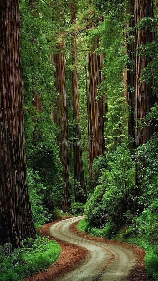 Towering Redwood Forests Inspiring Awe and Wonder Stock Illustration ... Towering Redwood Forests Inspiring Awe and Wonder Stock Illustration ...