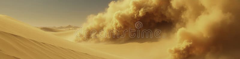 Towering Sand Dunes Engulfed in Swirling Vortex, Whirlwind, Arid ...