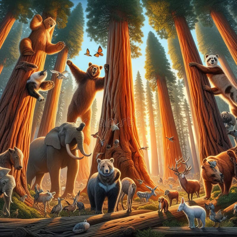 Towering Sequoias Animals Stock Illustrations – 3 Towering Sequoias ...