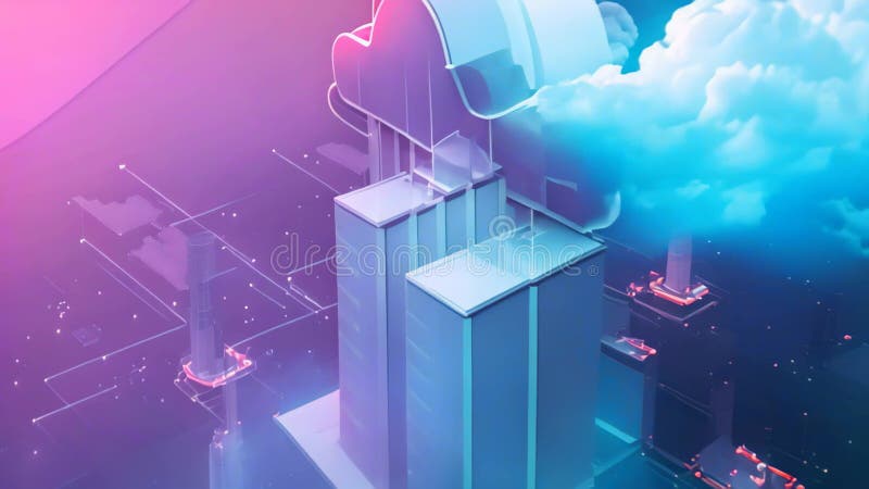 A Towering Skyscraper with a Dense Cloud Floating Directly Above it ... A Towering Skyscraper with a Dense Cloud Floating Directly Above it ...