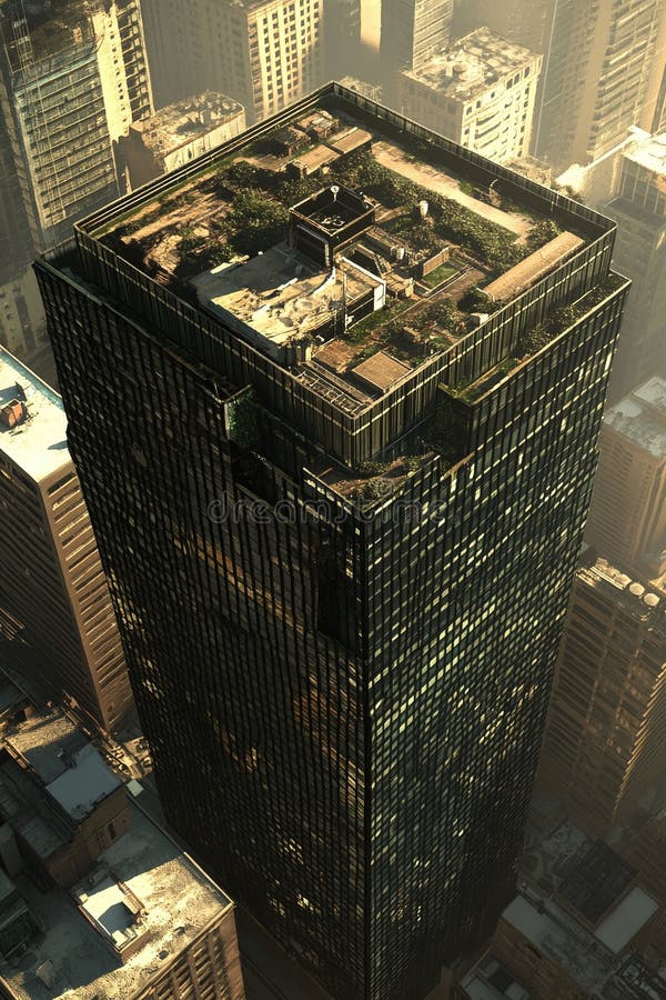 A Towering Skyscraper Rooftop with a Panoramic City View. Game ...