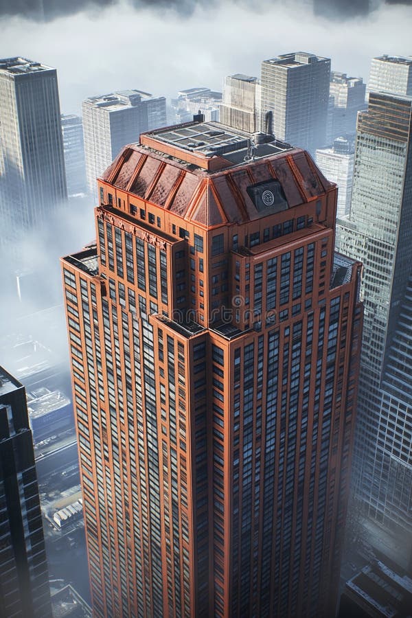 A Towering Skyscraper Rooftop with a Panoramic City View. Game ...