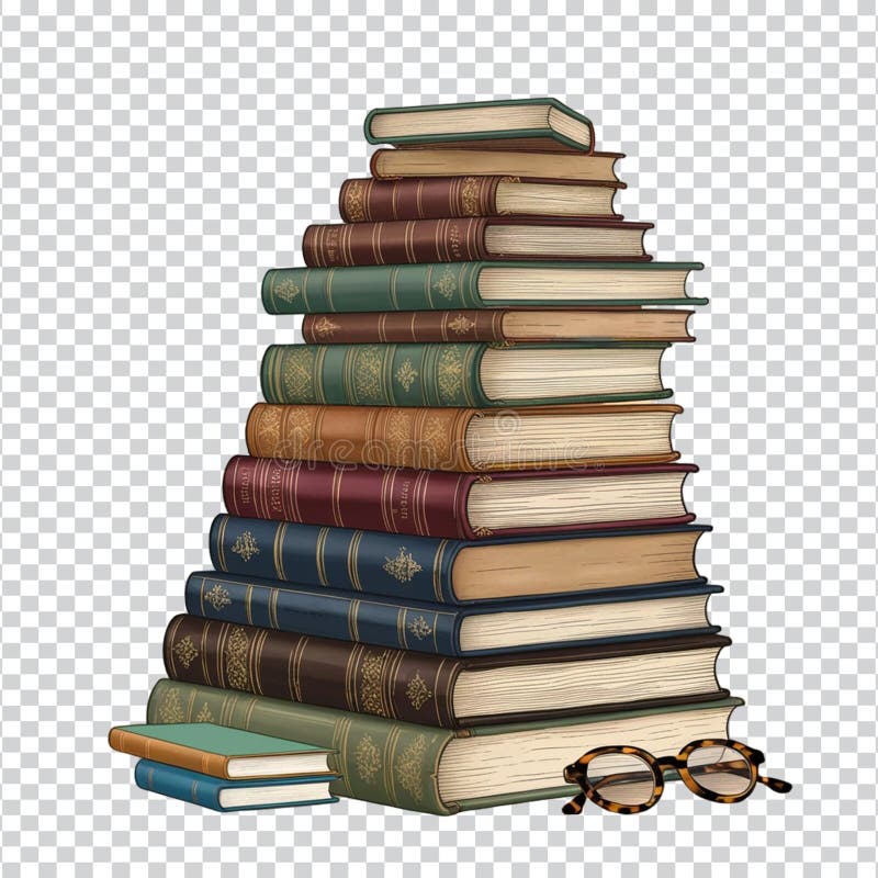 A Towering Stack of Antique Books, Perfect for a Study or Library Stock ...